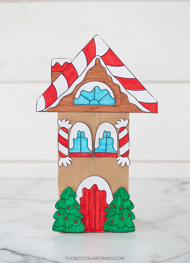 Paper Bag Gingerbread House - The Best Ideas for Kids