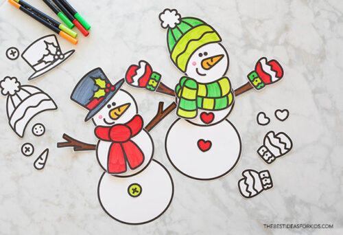 Snowman Template (Free Printables) - The Best Ideas for Kids