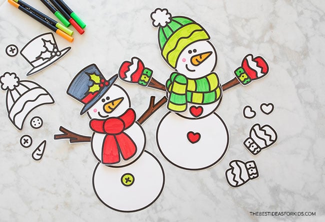 Snowman Template (Free Printables) - The Best Ideas for Kids