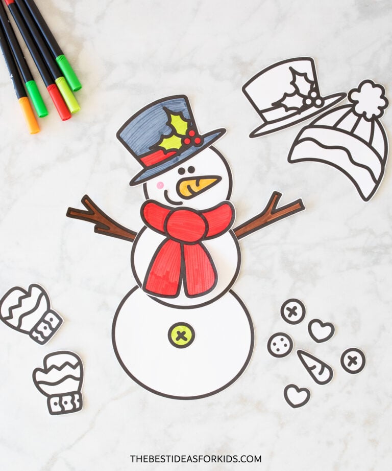 Snowman Template (Free Printables) - The Best Ideas for Kids