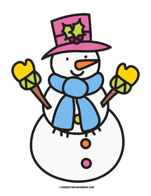 Snowman Template (Free Printables) - The Best Ideas for Kids