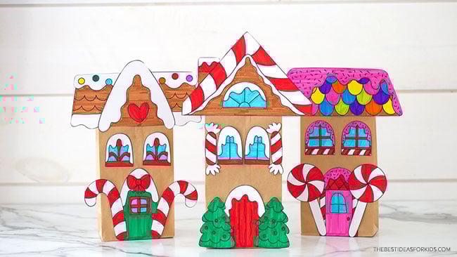Paper Bag Gingerbread House - The Best Ideas for Kids