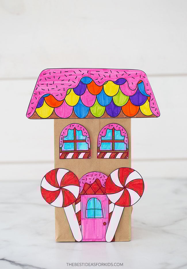 Paper Bag Gingerbread House - The Best Ideas for Kids