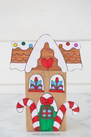 Paper Bag Gingerbread House - The Best Ideas for Kids