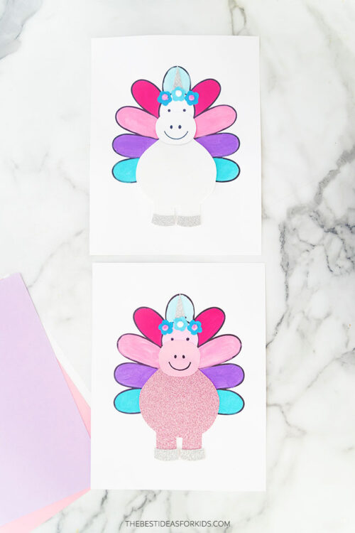 Unicorn Turkey Disguise (Free Template) - The Best Ideas for Kids
