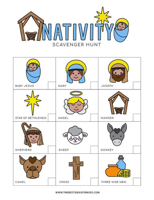 Nativity Scavenger Hunt (Free Printable) - The Best Ideas for Kids