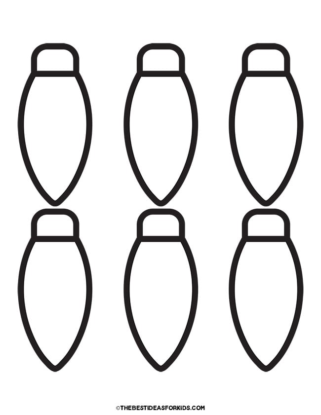 Christmas Light Template (Free Printables) - The Best Ideas for Kids