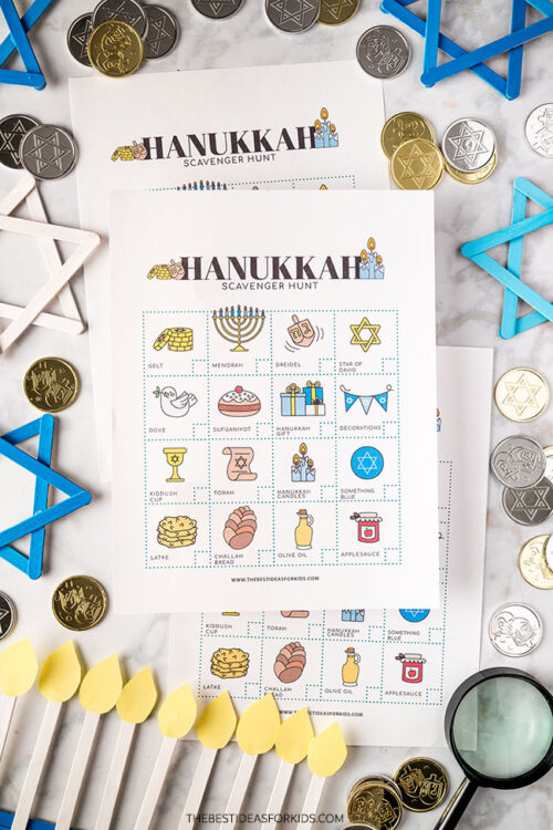 Hanukkah Scavenger Hunt (Free Printable) - The Best Ideas for Kids