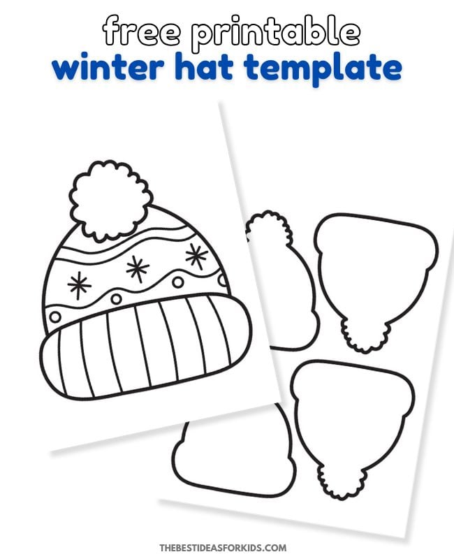 Winter Hat Template (Free Printables) - The Best Ideas for Kids