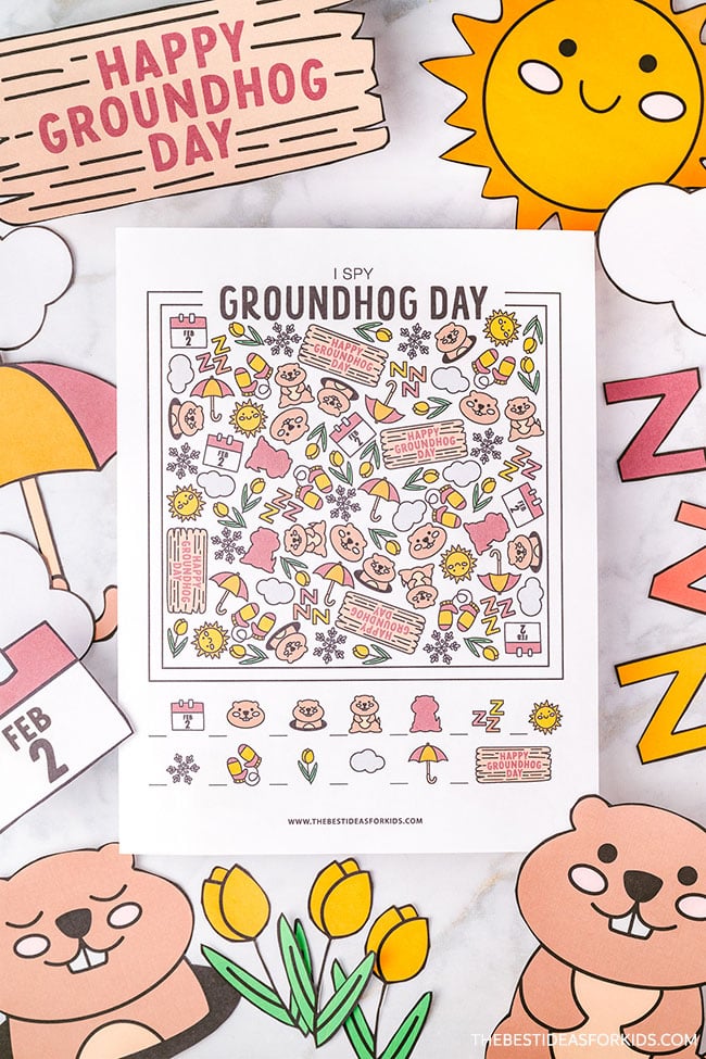 Groundhog Day I Spy (Free Printable) - The Best Ideas for Kids