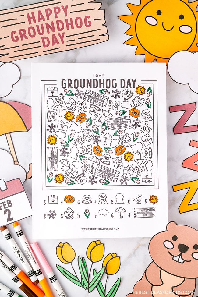 Groundhog Day I Spy (Free Printable) - The Best Ideas for Kids