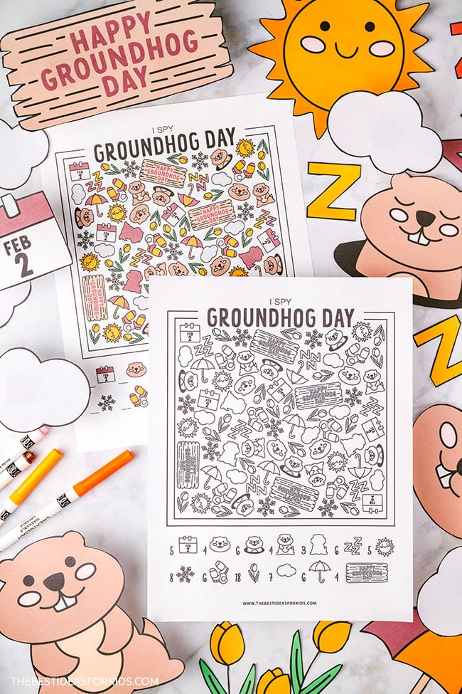 Groundhog Day I Spy (Free Printable) - The Best Ideas for Kids