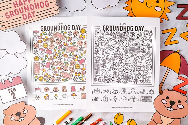 Groundhog Day I Spy (Free Printable) - The Best Ideas for Kids