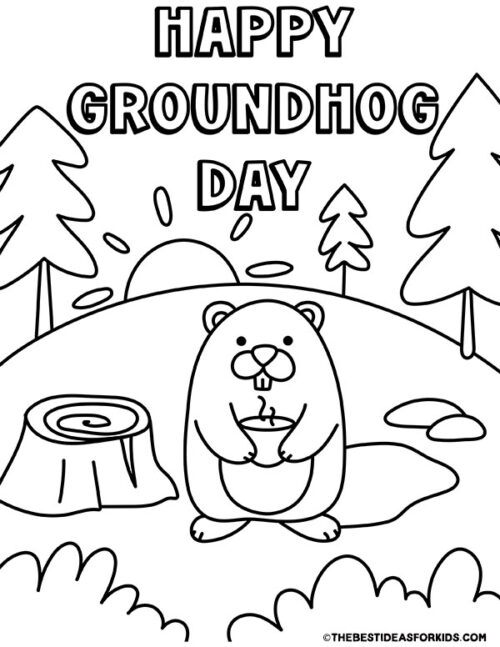 Groundhog Coloring Pages - The Best Ideas for Kids
