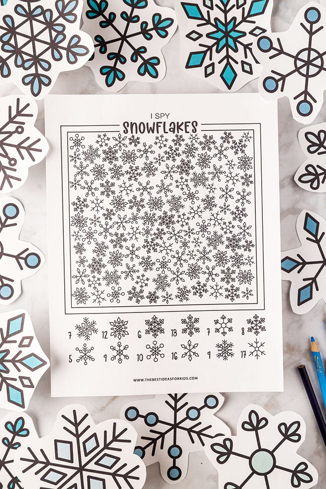 Snowflake I Spy (Free Printables) - The Best Ideas for Kids