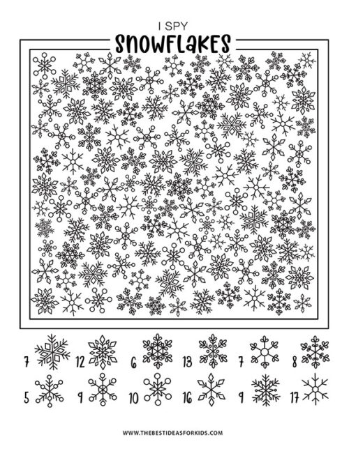 Snowflake I Spy (Free Printables) - The Best Ideas for Kids