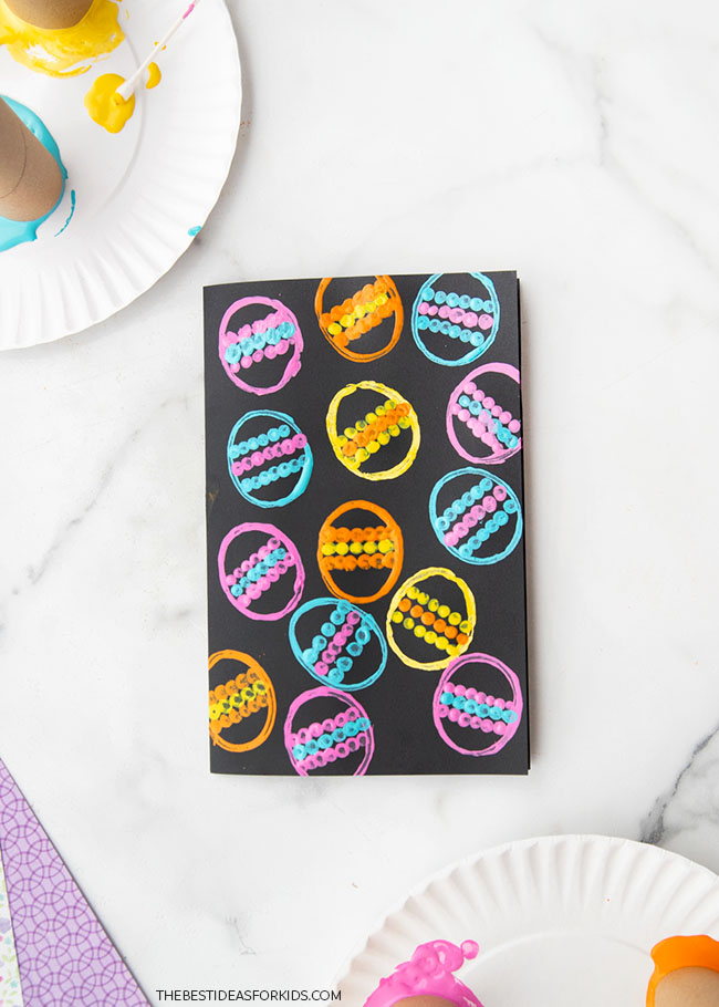 Paper Roll Stamped Easter Eggs - The Best Ideas for Kids