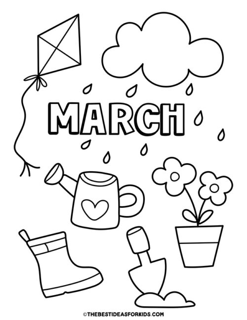 March Coloring Pages (Free Printables) - The Best Ideas for Kids