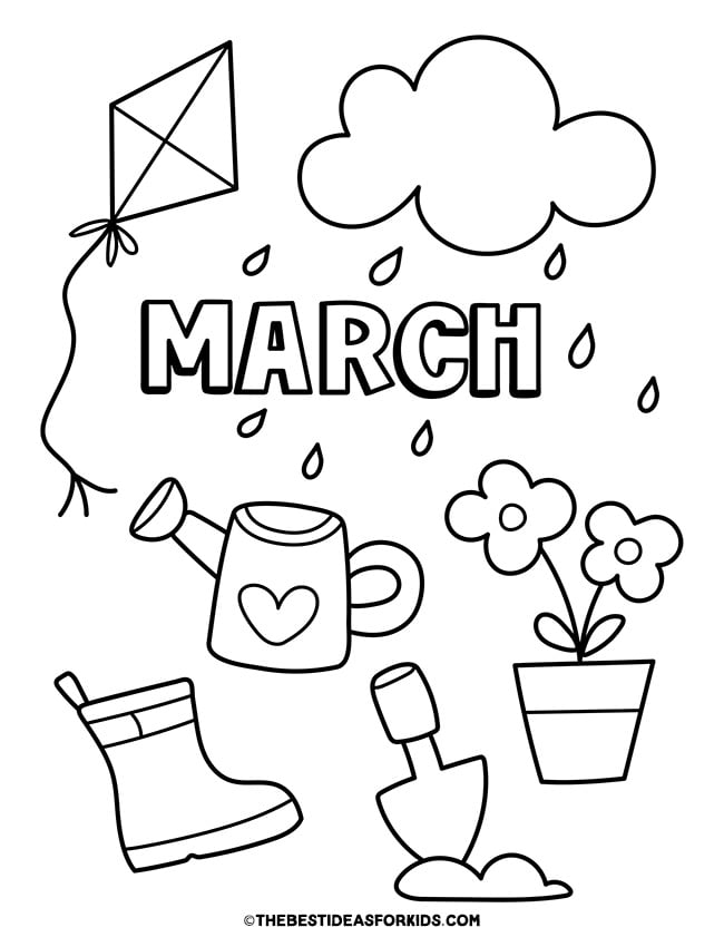 March Coloring Pages (Free Printables) - The Best Ideas for Kids