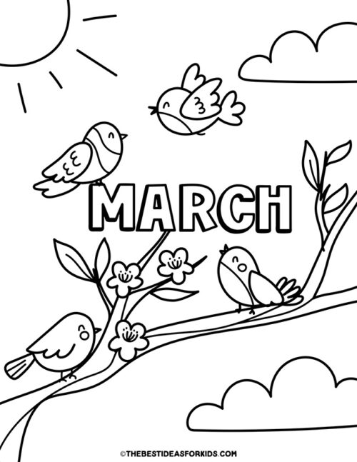 March Coloring Pages (Free Printables) - The Best Ideas for Kids