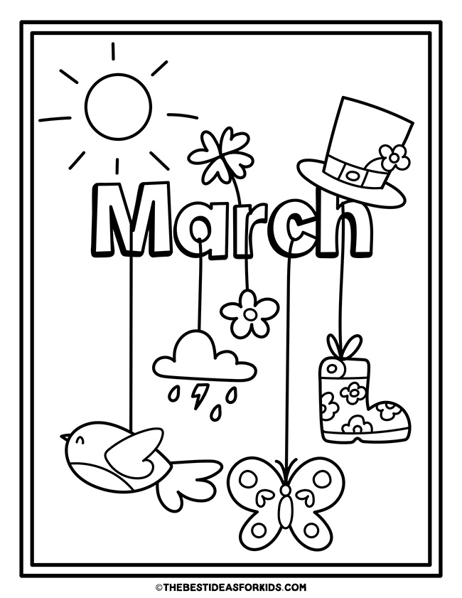 March Coloring Pages (Free Printables) - The Best Ideas for Kids