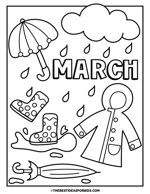 March Coloring Pages (Free Printables) - The Best Ideas for Kids