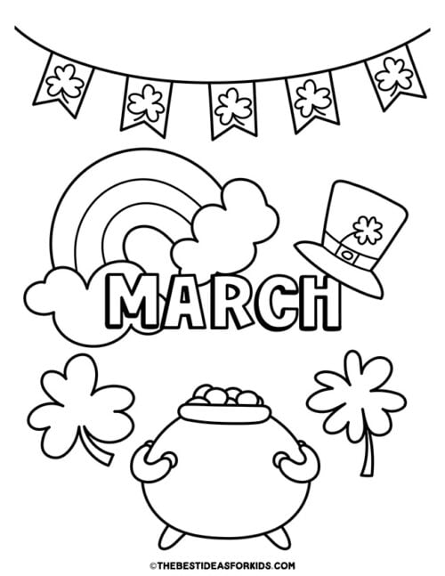 March Coloring Pages (Free Printables) - The Best Ideas for Kids
