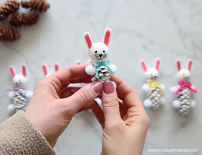 Pine Cone Easter Bunny - The Best Ideas for Kids
