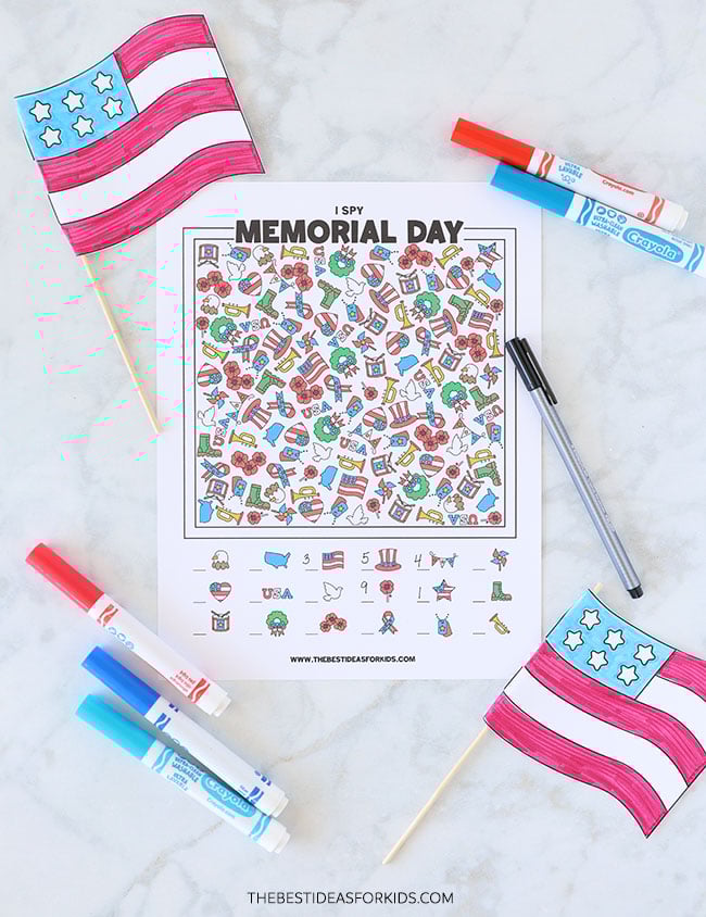 Memorial Day I Spy (Free Printables) - The Best Ideas for Kids