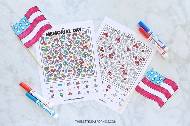Memorial Day I Spy (Free Printables) - The Best Ideas for Kids