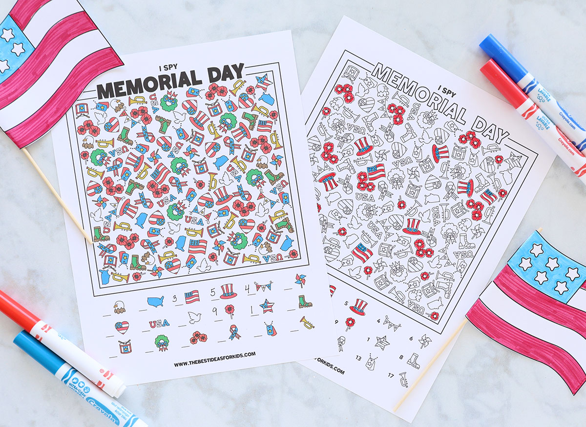 Memorial Day I Spy (Free Printables) - The Best Ideas for Kids