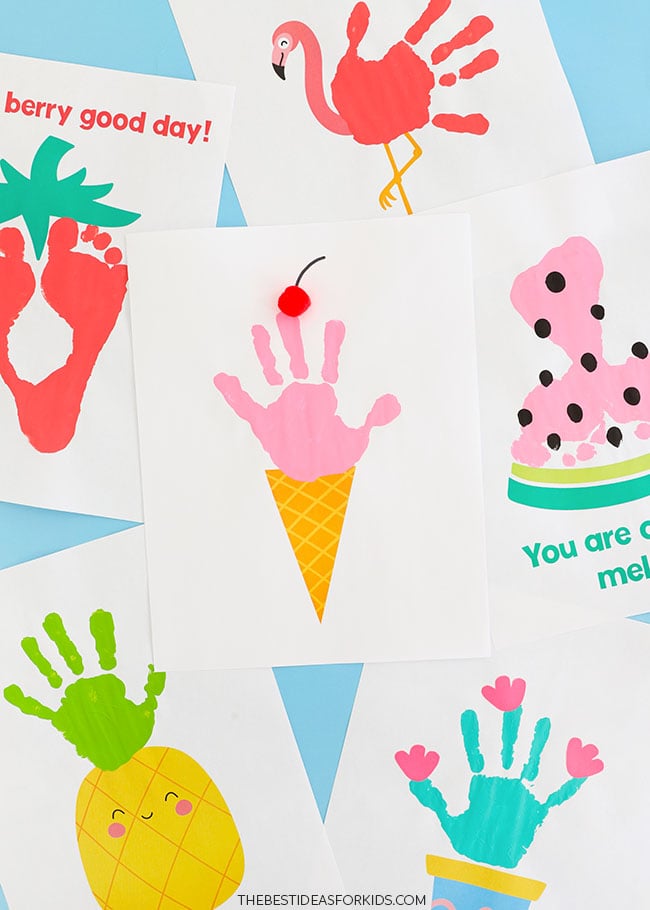 Summer Handprint Art (Free Printables) - The Best Ideas for Kids