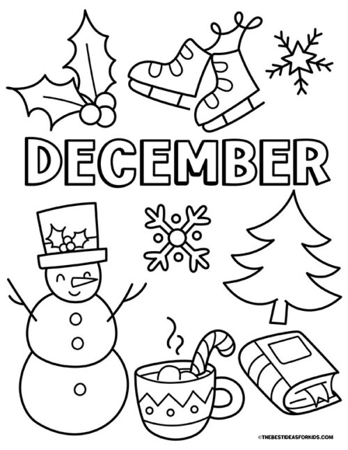 December Coloring Pages (Free Printables) - The Best Ideas for Kids