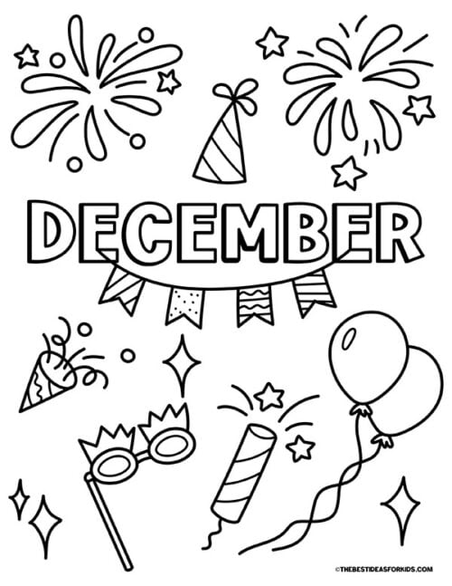 December Coloring Pages (Free Printables) - The Best Ideas for Kids