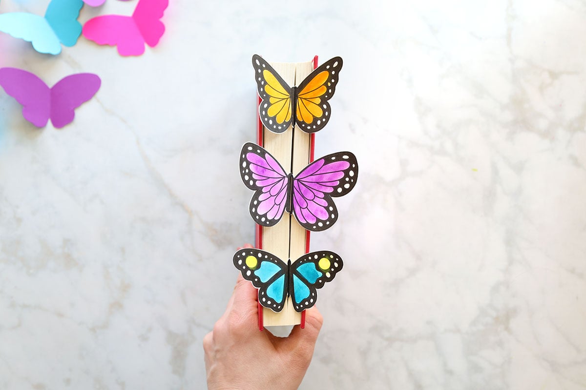 3D Butterfly Bookmark (Free Printables) - The Best Ideas for Kids